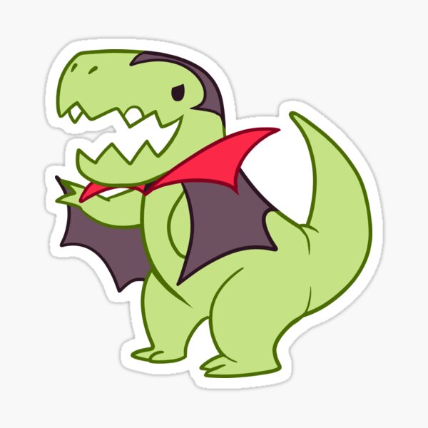"Vampire T-Rex" Sticker by KadyIllustrates | Redbubble