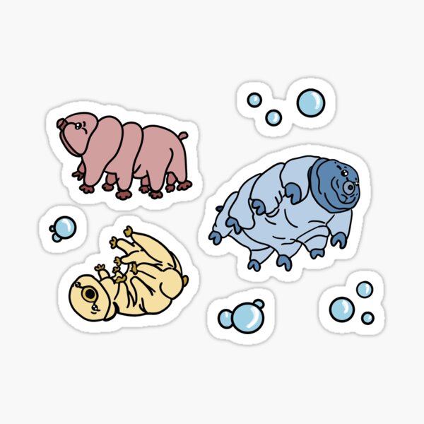 "Water Bear Pack" Sticker for Sale by GabDabaDoWAVES | Redbubble