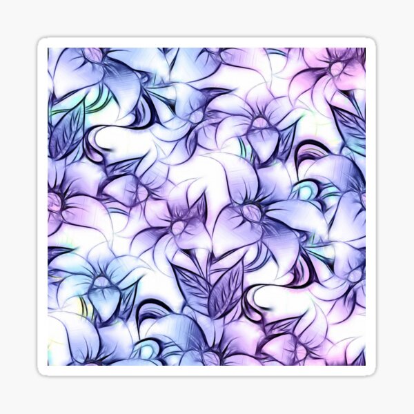 "Purple Floral Collage" Sticker for Sale by DigitalEffects | Redbubble