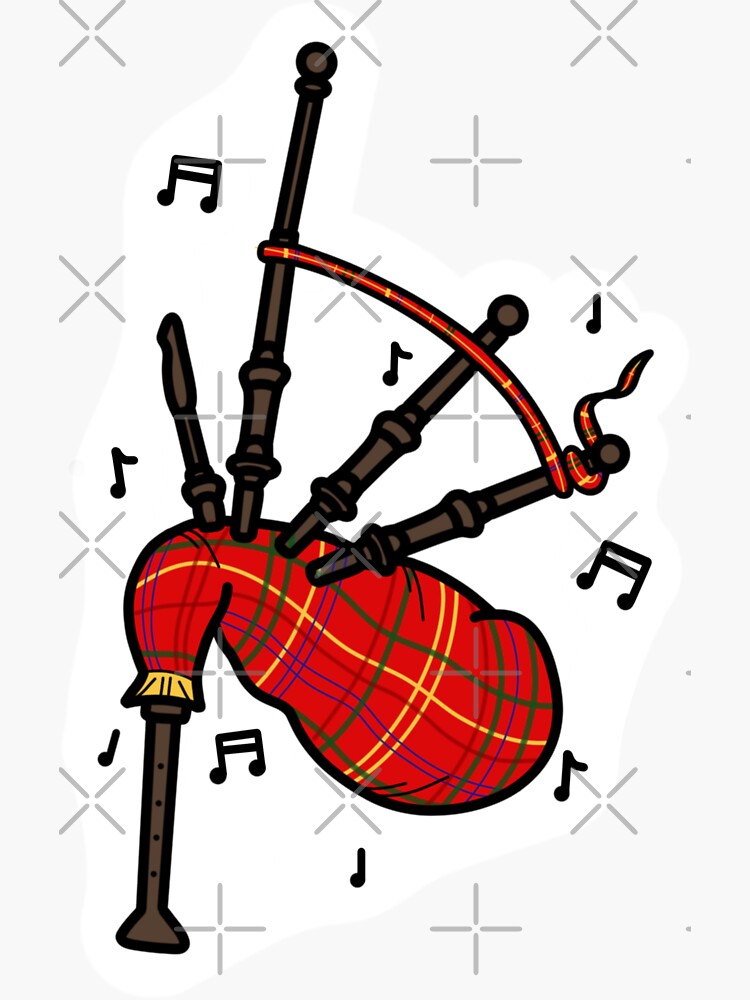 "Bagpipes" Sticker by Melville-Magic | Redbubble