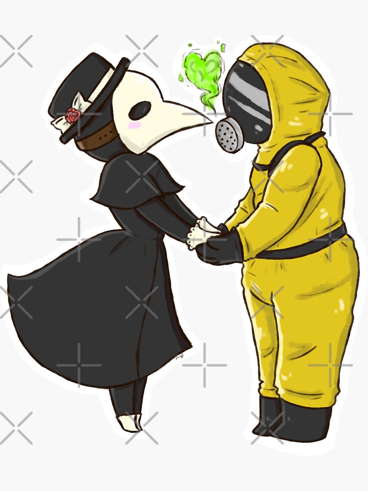 "Plague Doctor and Hazmat Suit" Sticker for Sale by ShinytheWolf ...