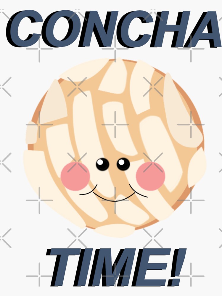 "Concha time cute pastry" Sticker for Sale by Marmarsupial | Redbubble