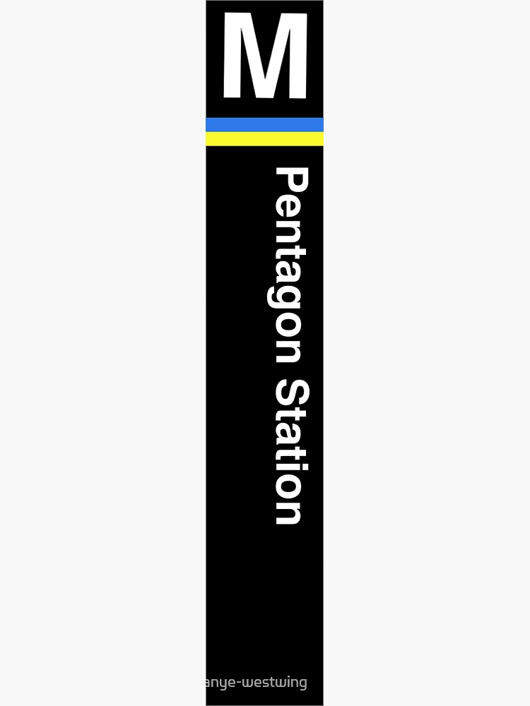 "WMATA Pentagon Metro Stop" Sticker for Sale by kanye-westwing | Redbubble