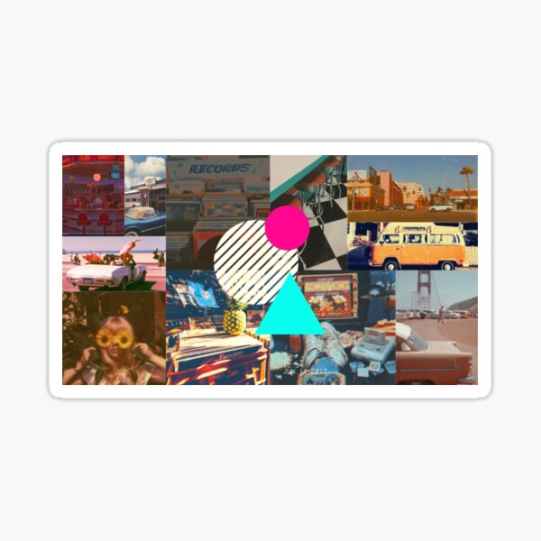 "Retro Collage" Sticker for Sale by yourfavequotes | Redbubble