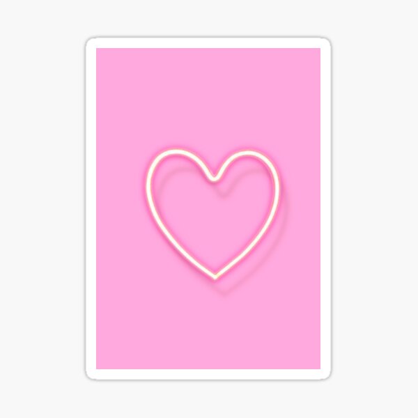 "Pink Heart Neon Sign" Sticker for Sale by PaisleyF1 | Redbubble