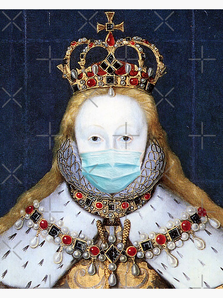 "Queen Elizabeth I with Mask" Sticker for Sale by bhermenze | Redbubble