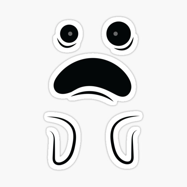 "Funny Spooked Ghost Face" Sticker for Sale by Selopomen | Redbubble