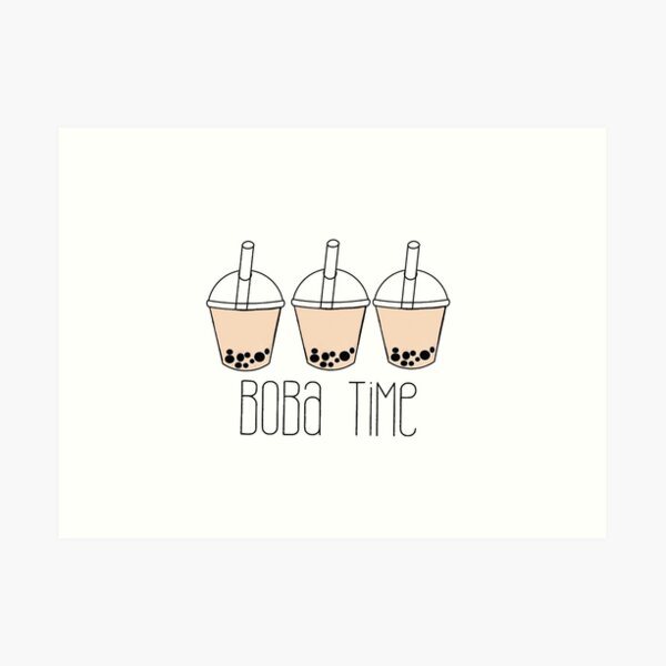 Boba Tea Time Wall Art | Redbubble