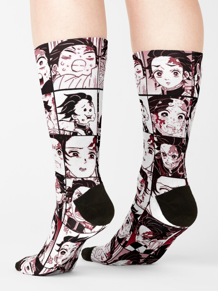 "Tanjiro - Demon Slayer Kimetsu no yaiba Collage" Socks by Angellinx3 ...