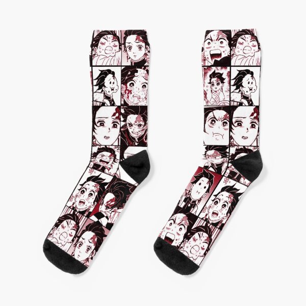"Tanjiro - Demon Slayer Kimetsu no yaiba Collage" Socks by Angellinx3 ...