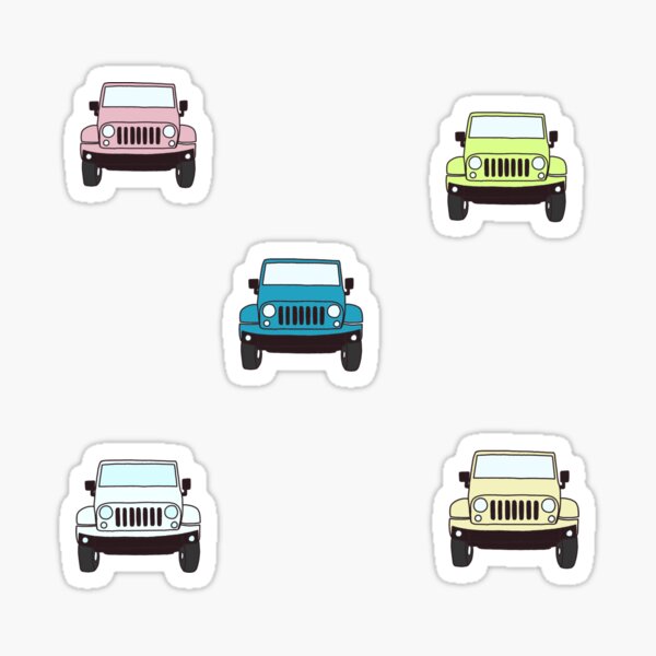 "Summer Jeeps" Sticker by lilyviolet | Redbubble