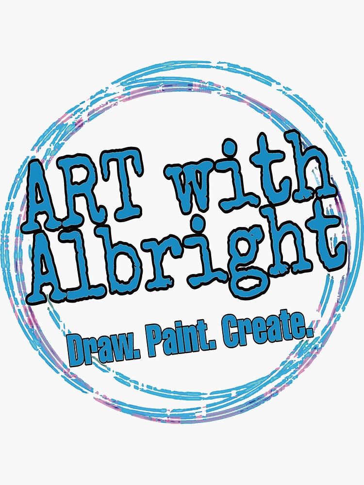 "Art With Albright Logo" Sticker for Sale by ARTwithAlbright | Redbubble