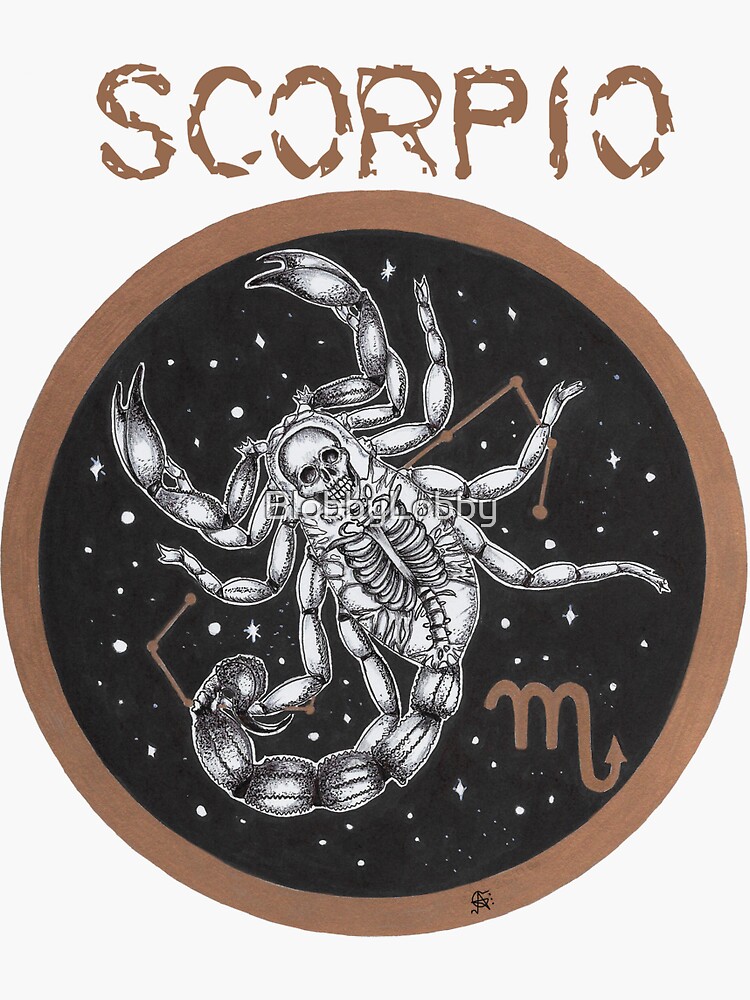 "scorpio" Sticker for Sale by BlobbyLobby | Redbubble