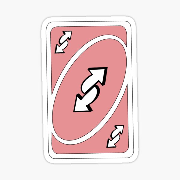 "PINK REVERSE UNO CARD" Sticker by rchuletta | Redbubble
