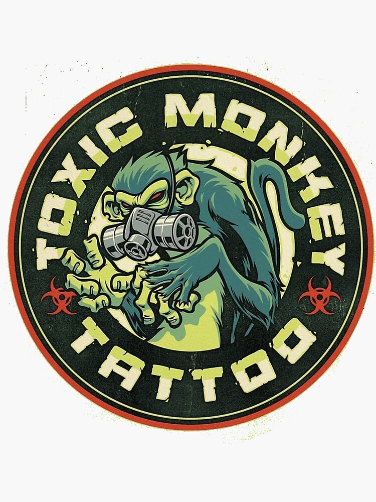 "toxic monkey" Sticker for Sale by ferdishop0 | Redbubble