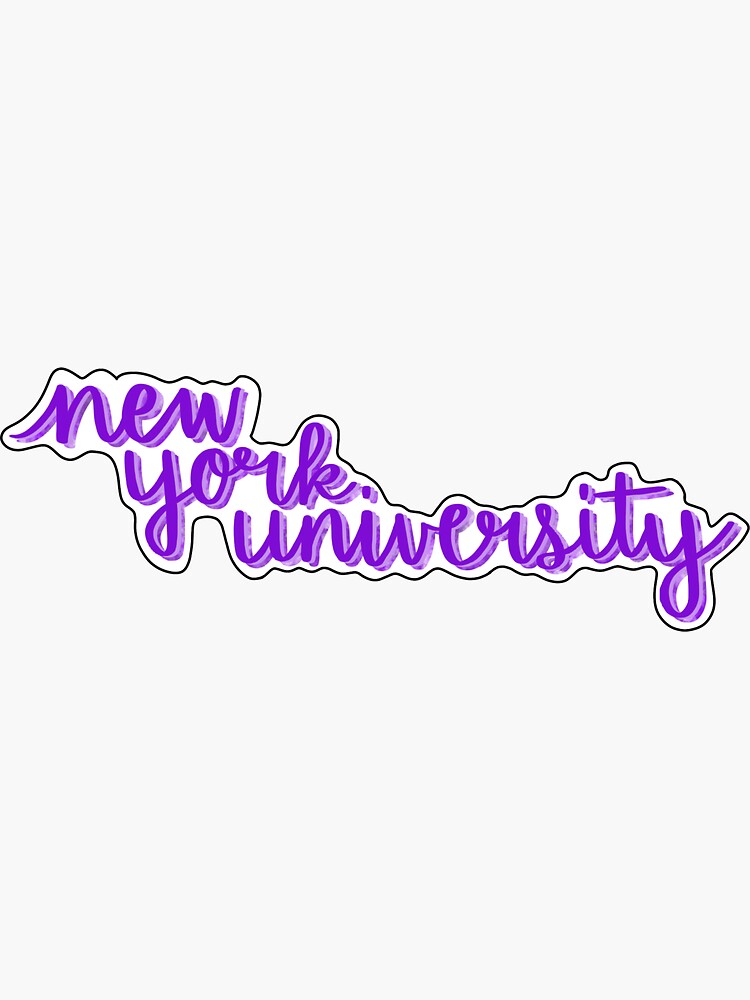 "NYU sticker " Sticker for Sale by Juliaselew | Redbubble