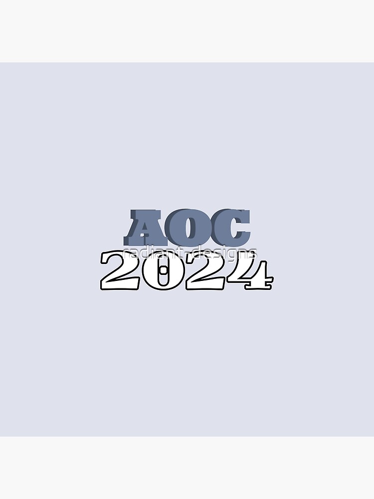 "Blue AOC 2024" Poster for Sale by radiant-designs | Redbubble