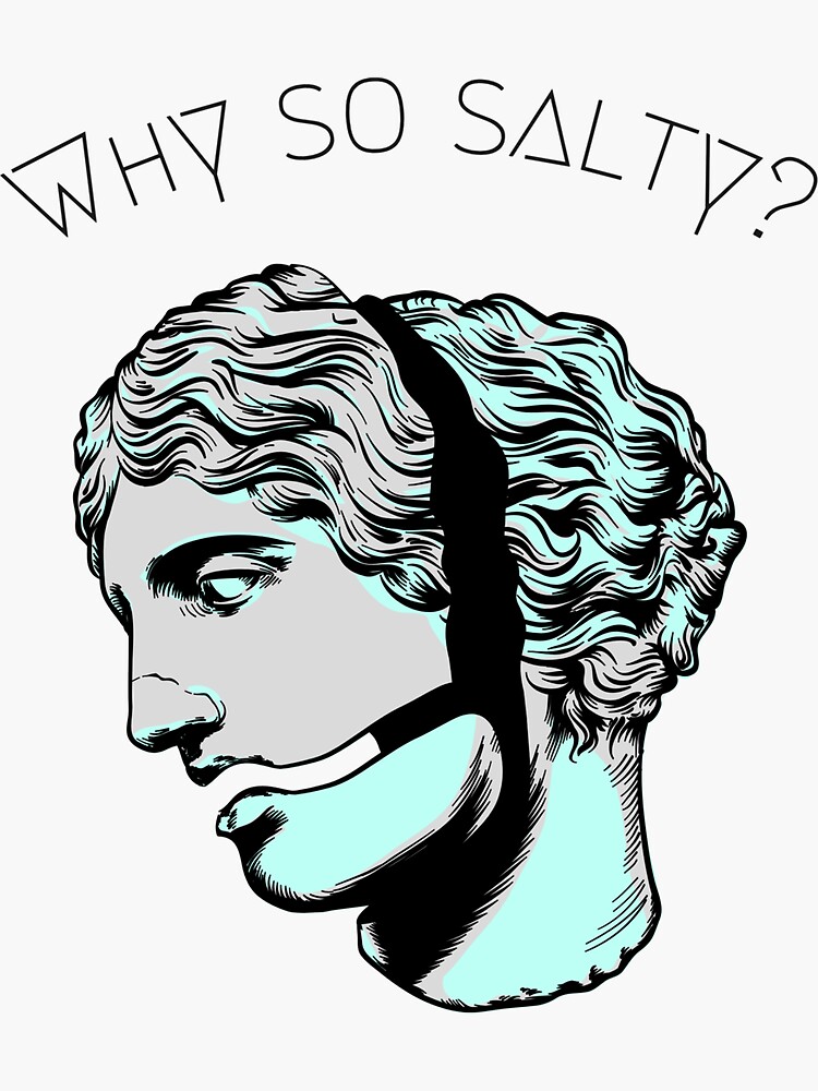 "Salty gamer streetwear " Sticker for Sale by LaMarraDesigns | Redbubble