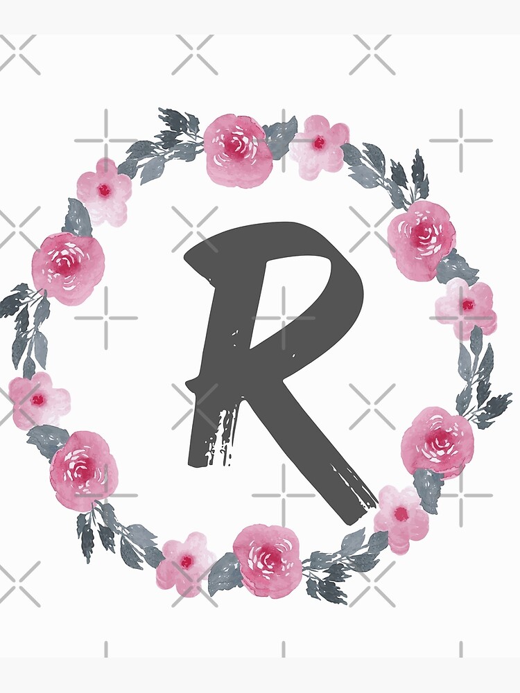 Póster «Corona floral que comienza con la letra "R"» de Lifestylenoise ...