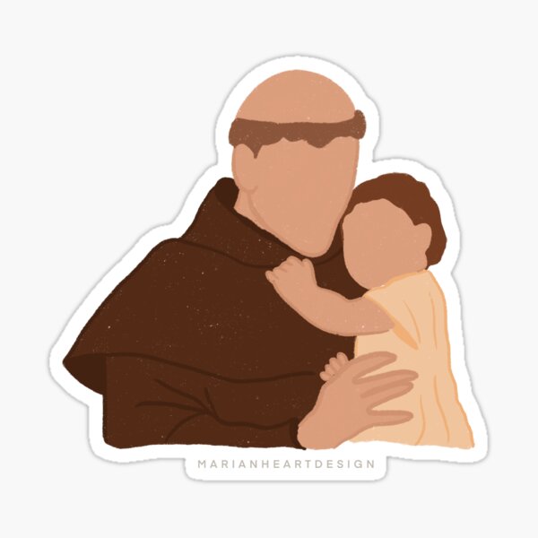 "St. Anthony of Padua" Sticker for Sale by marianheart | Redbubble