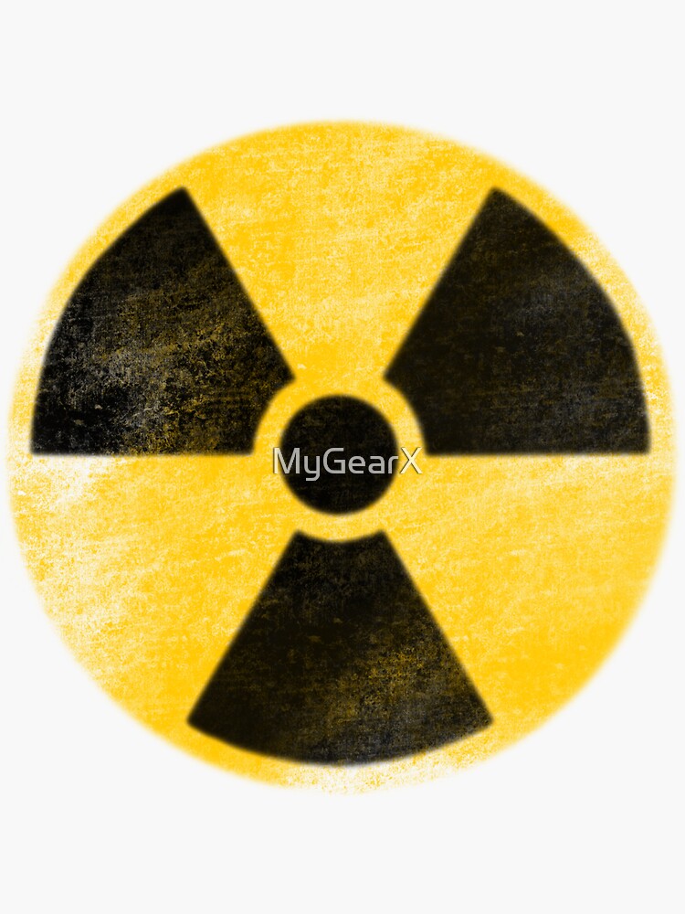 "Hazard (Stencil)" Sticker for Sale by MyGearX | Redbubble