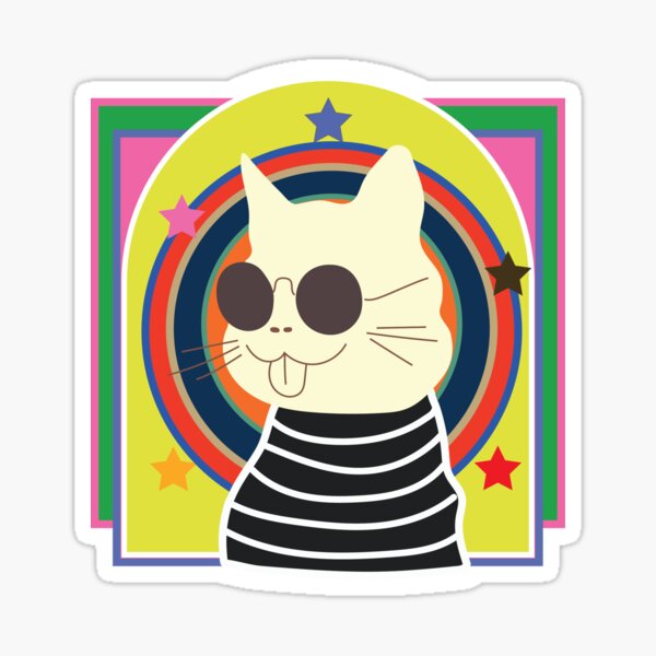 "a cat" Sticker for Sale by Wic. Studio | Redbubble