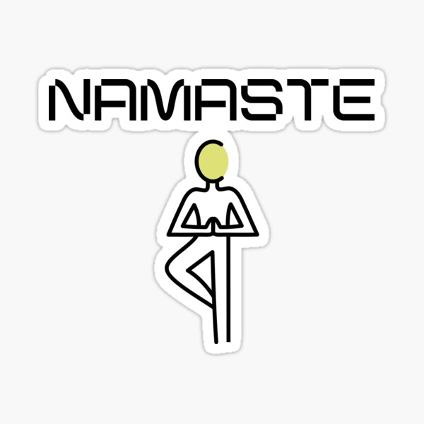 "Namaste !!!" Sticker for Sale by SOHINI12 | Redbubble
