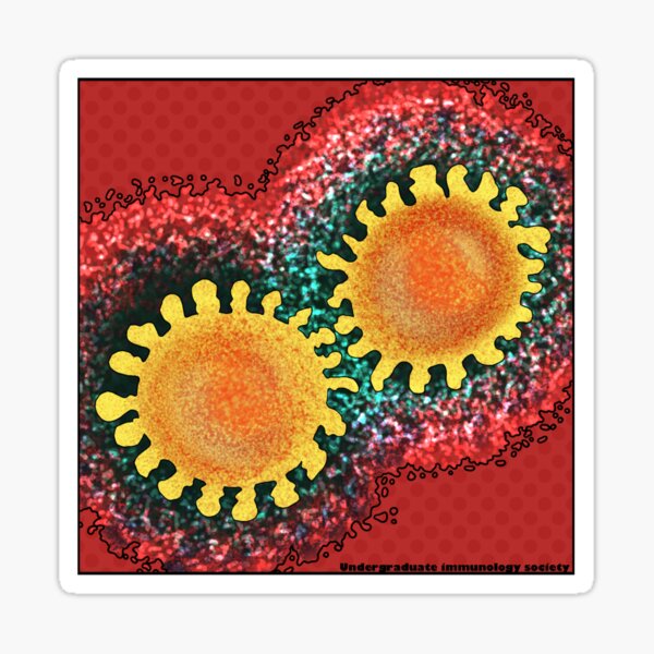 "SARS-COV-2 Microscope Illustration " Sticker for Sale by UISredbubble ...