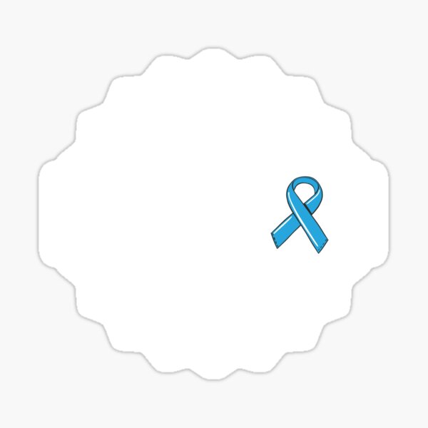 "Prostate Cancer Survivor Gift For Men Blue Ribbon Awareness" Sticker ...