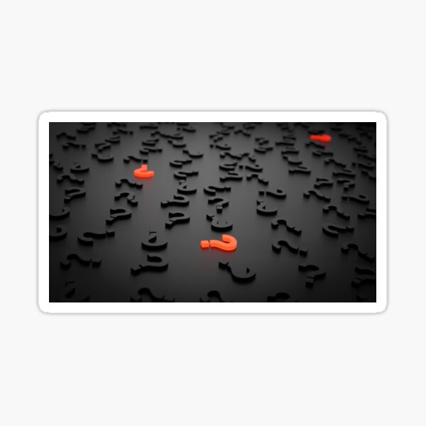 "Question mark" Sticker for Sale by rahulvaste | Redbubble
