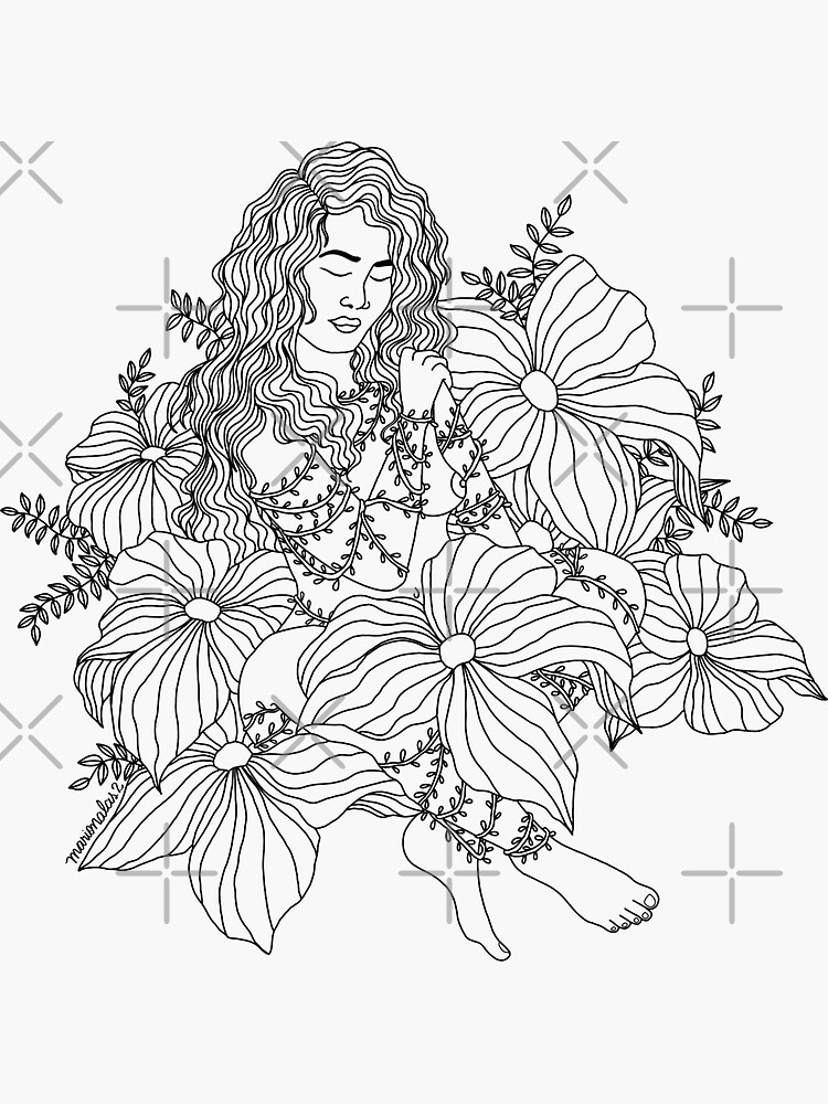 "Nymph" Sticker for Sale by Marionalas2 | Redbubble