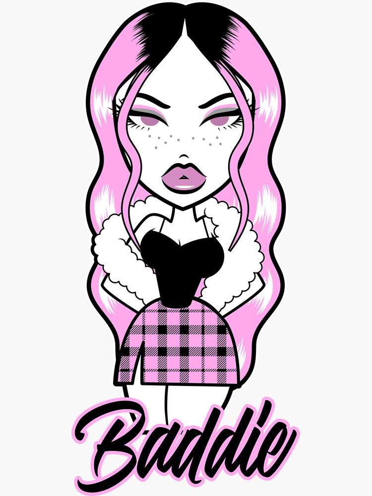 "Baddie" Sticker for Sale by gnoskills | Redbubble