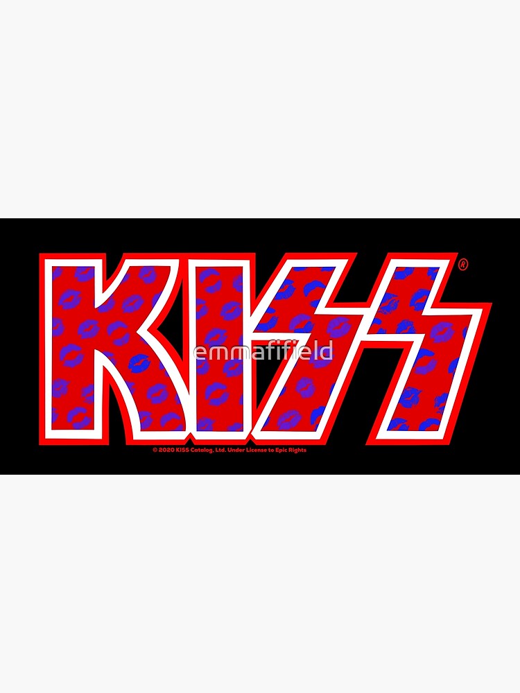 "Kiss Band Blue Lips Logo" Art Print by emmafifield | Redbubble