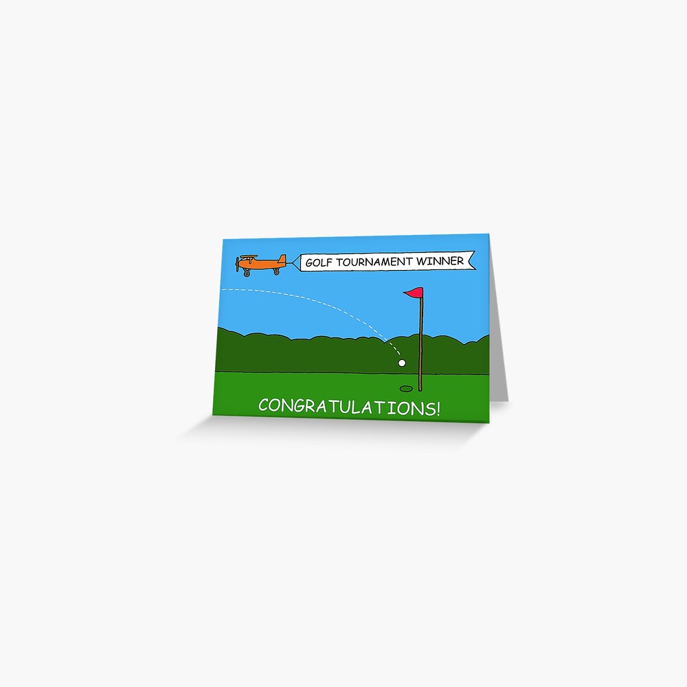 "Golf Tournament Winner Congratulations" Greeting Card for Sale by ...