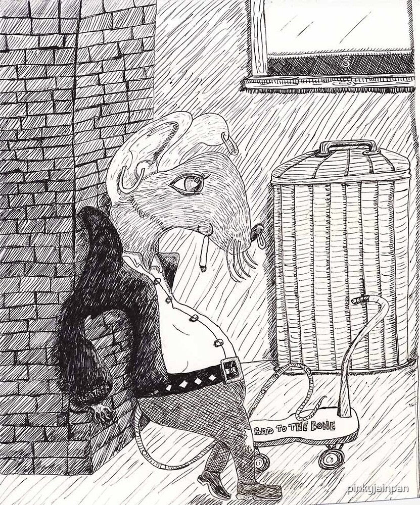 "Punk Rock Rat Hangs Out" by pinkyjainpan | Redbubble