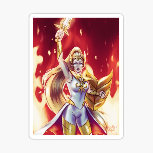 "Adora in She-Ra Form" Sticker for Sale by artfullysinful | Redbubble