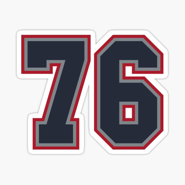 "76 Navy Grey Red Sports Number Seventy-Six" Sticker for Sale by ...