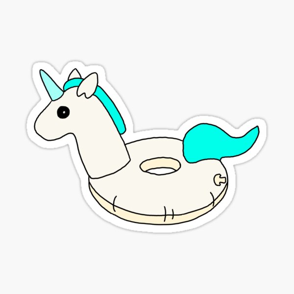 "Unicorn floaty" Sticker by adesignworld | Redbubble