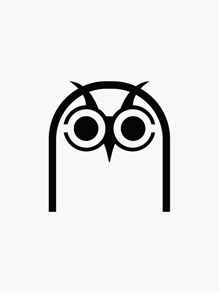 "Owl Logo" Sticker by Abhiblue11 | Redbubble