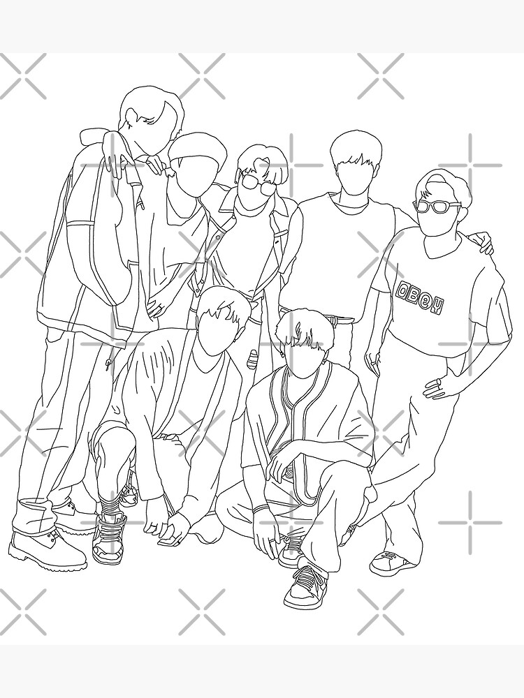 "Bangtan Dynamite line art" Art Print for Sale by NoonaStudio | Redbubble