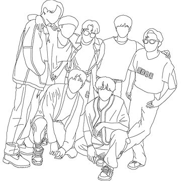 "Bangtan Dynamite line art" Art Print for Sale by NoonaStudio | Redbubble