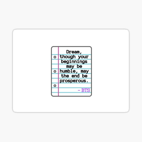 "Bts quotes" Sticker for Sale by Asraeyla | Redbubble