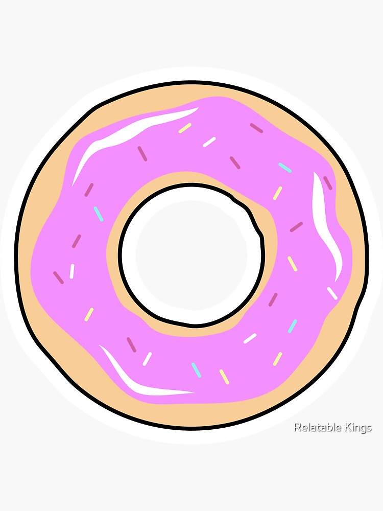 "Simpson Donut" Sticker by braticeviciwear | Redbubble