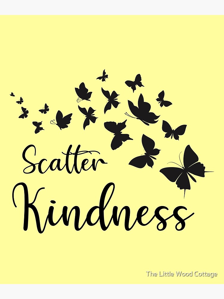 "Scatter Kindness Yellow Aesthetic" Art Print by ROXANNECHEE | Redbubble