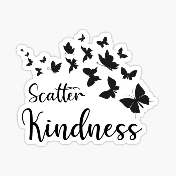"Scatter Kindness Yellow Aesthetic" Sticker by ROXANNECHEE | Redbubble