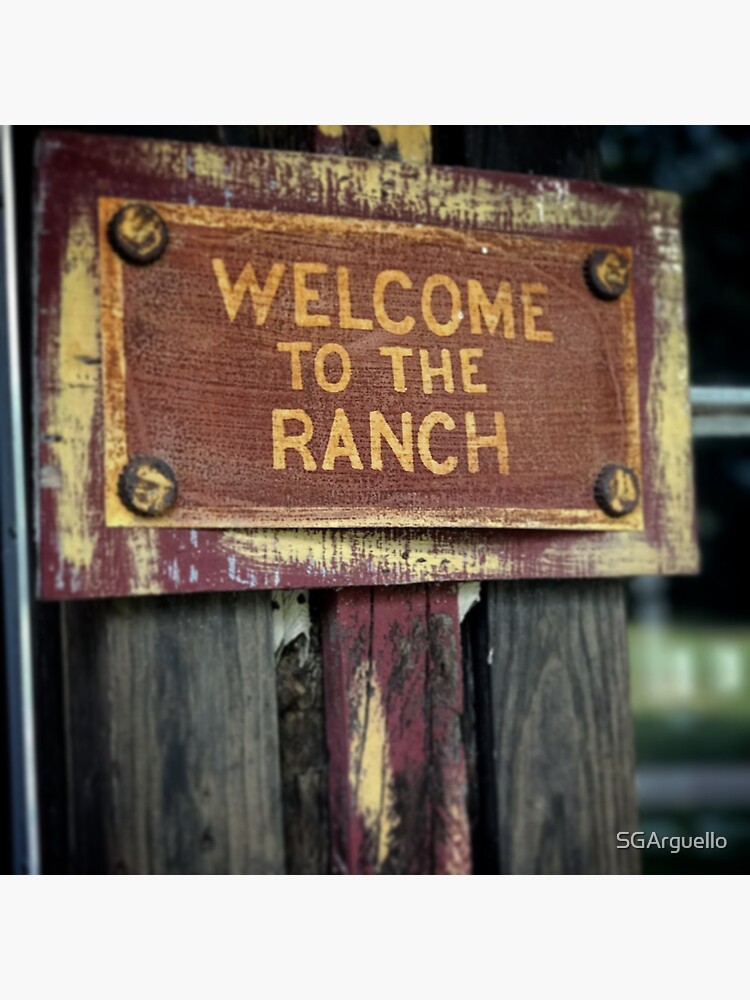 "Welcome to the Ranch " Sticker for Sale by SGArguello | Redbubble