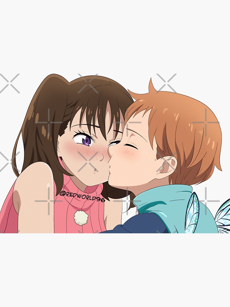 "King and Diane, Nanatsu no Taizai" Sticker for Sale by Redworld96 | Redbubble