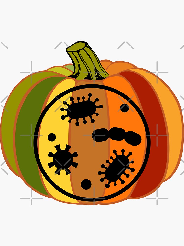 "MEDICAL LAB SCIENTIST HALLOWEEN RETRO FALL COLORED PUMPKIN BACTERIA ...