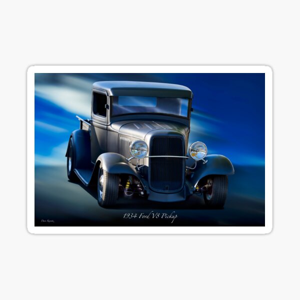 "1934 Ford V8 Pickup" Sticker for Sale by DaveKoontz | Redbubble