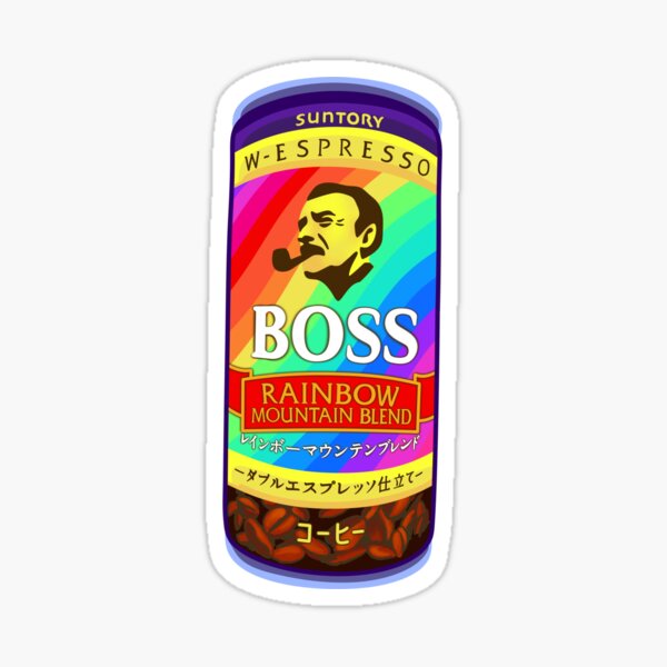 "Boss Coffee can " Sticker for Sale by LizDisenchanted | Redbubble